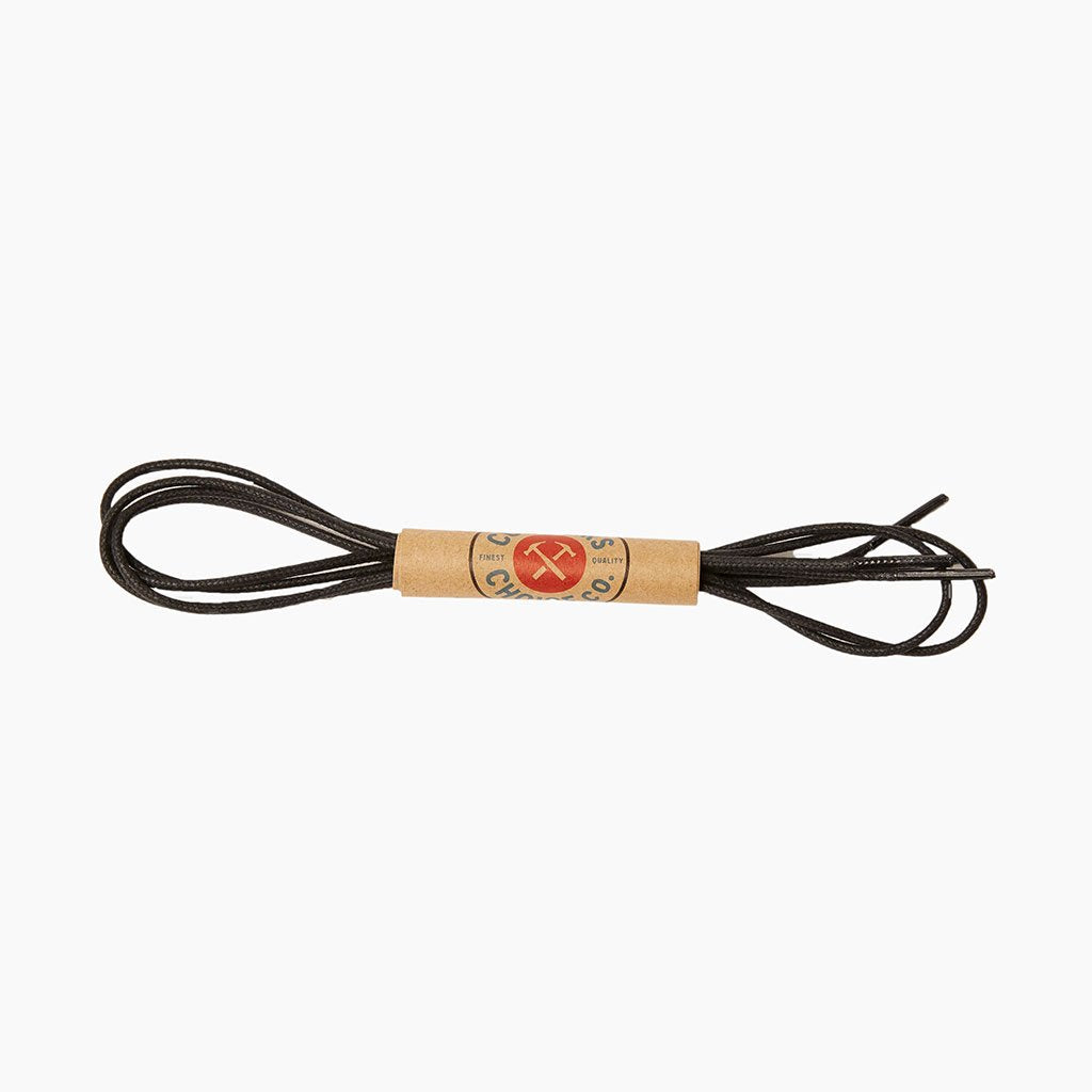 Premium Round Waxed Cotton Shoe Laces in Black - Cobbler's Choice Co.
