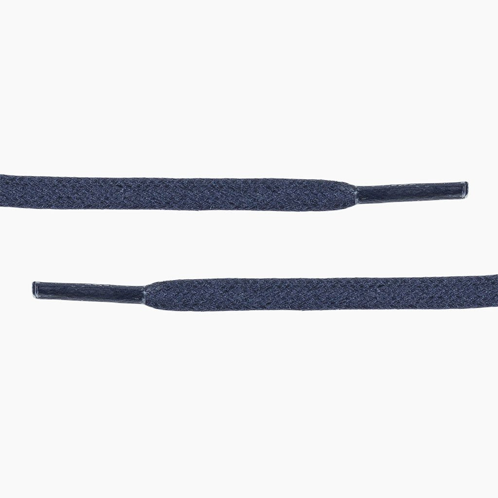 Blue Flat Waxed Cotton Shoe Laces - Cobbler's Choice Co.