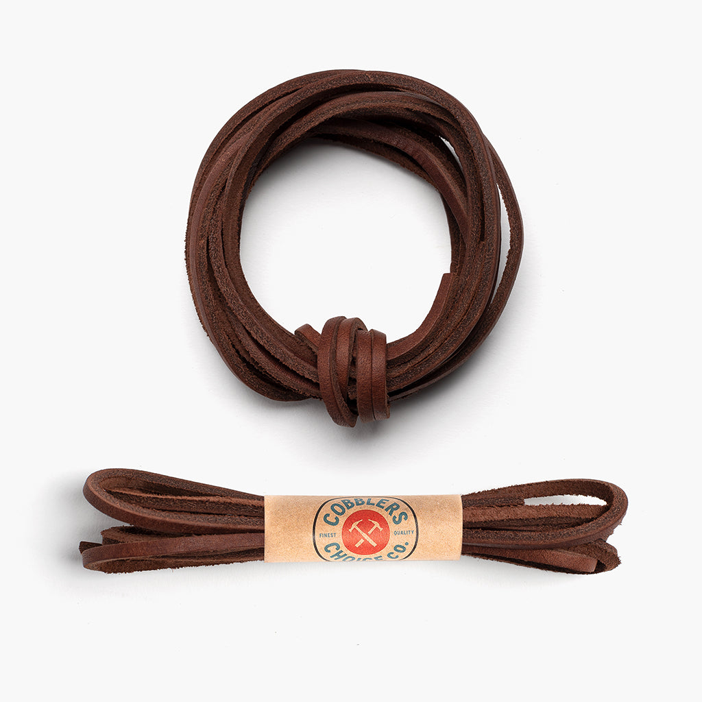 Genuine Leather Laces in Clay Red - Cobbler's Choice Co.